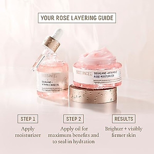 Biossance Squalane + Vitamin C Rose Moisturizer. Antioxidant-Rich Daily Moisturizer to Boost Radiance, Even Skin Tone and Smooth Fine Lines and Wrinkles (1.69 fl oz)
