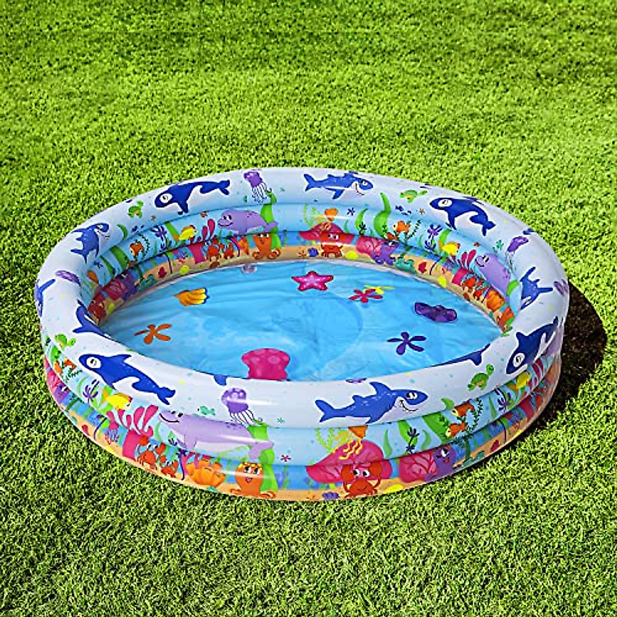 JOYIN 2 Pack 47" Baby Pool, Float Kiddie Pool, Inflatable Baby Swimming ...