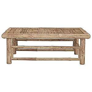 Garden Table,Outdoor Patio Garden Table Indoor and Outdoor Furniture for Garden, Balcony, Backyard, Dining Room,25.6"x25.6"x11.8" Bamboo