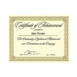 Southworth® Premium Foil Certificates, 8 1/2" x 11", 66 Lb, Ivory/Gold Foil Fleur, Pack Of 15
