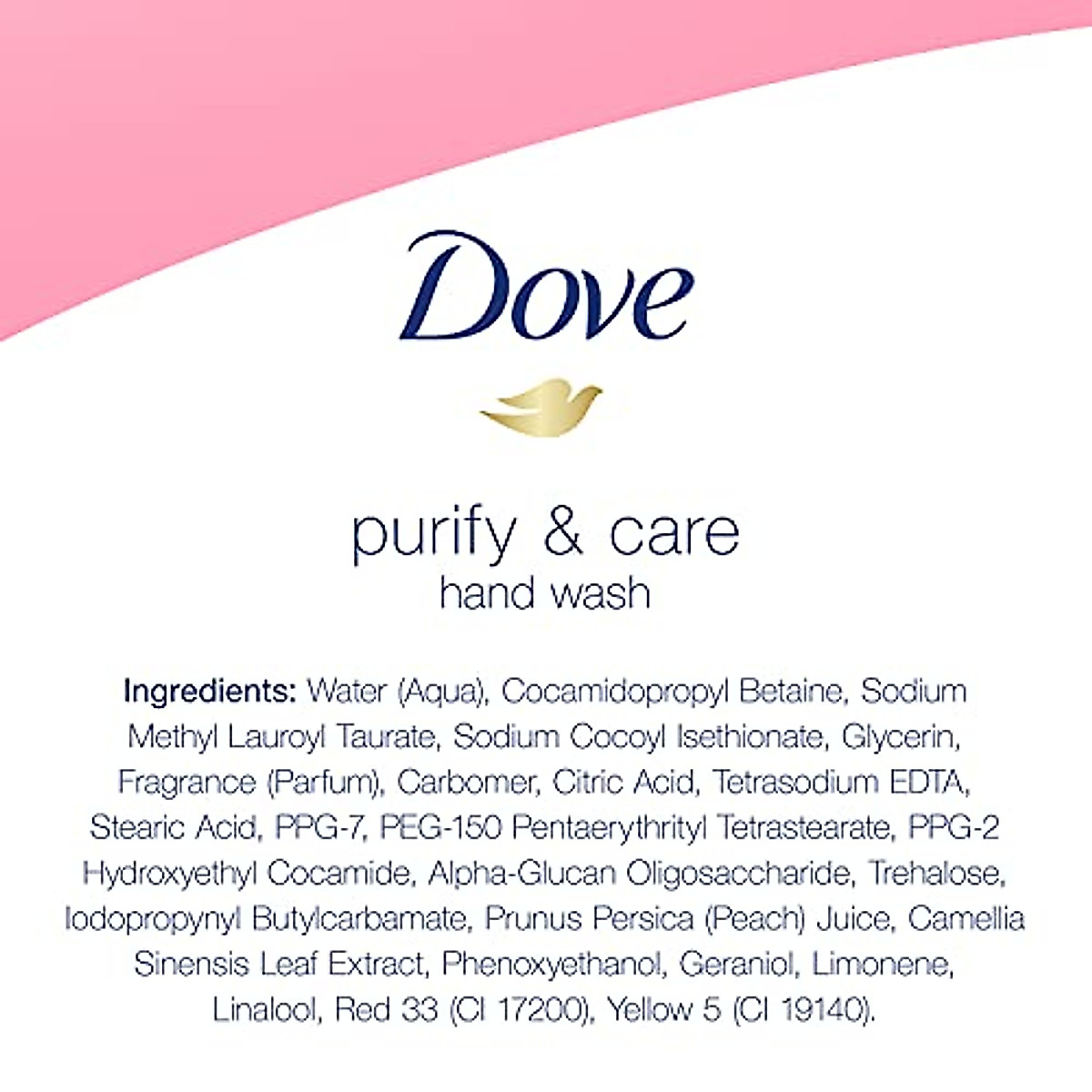 Dove Hand Wash Hygiene and Care For Hands White Peach and Tea Washes Away Bacteria and Locks In Moisture 18.5 oz 4 Count