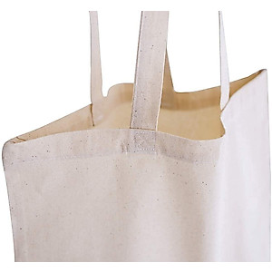 TBF Set of 25 (twenty five) Natural Cotton Canvas Tote Bags! Blank Art Craft Supply Book Print Bulk Lot School! Blank goods