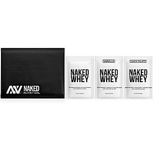 Naked Whey Sample Pack - Unflavored, Chocolate, and Vanilla