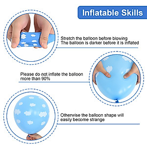 Dog Paw Balloons,12 Inch Blue White Balloons 50Pcs Paw Print Balloons with Blue Cloud Metallic Blue Balloons for Boys and Girls Birthday Baby Shower Graduation Dog Birthday Party Decoration