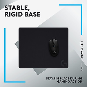 Logitech G440 Hard Gaming Mouse Pad, Optimized for Gaming Sensors, Moderate Surface Friction, Non-Slip Mouse Mat - Black