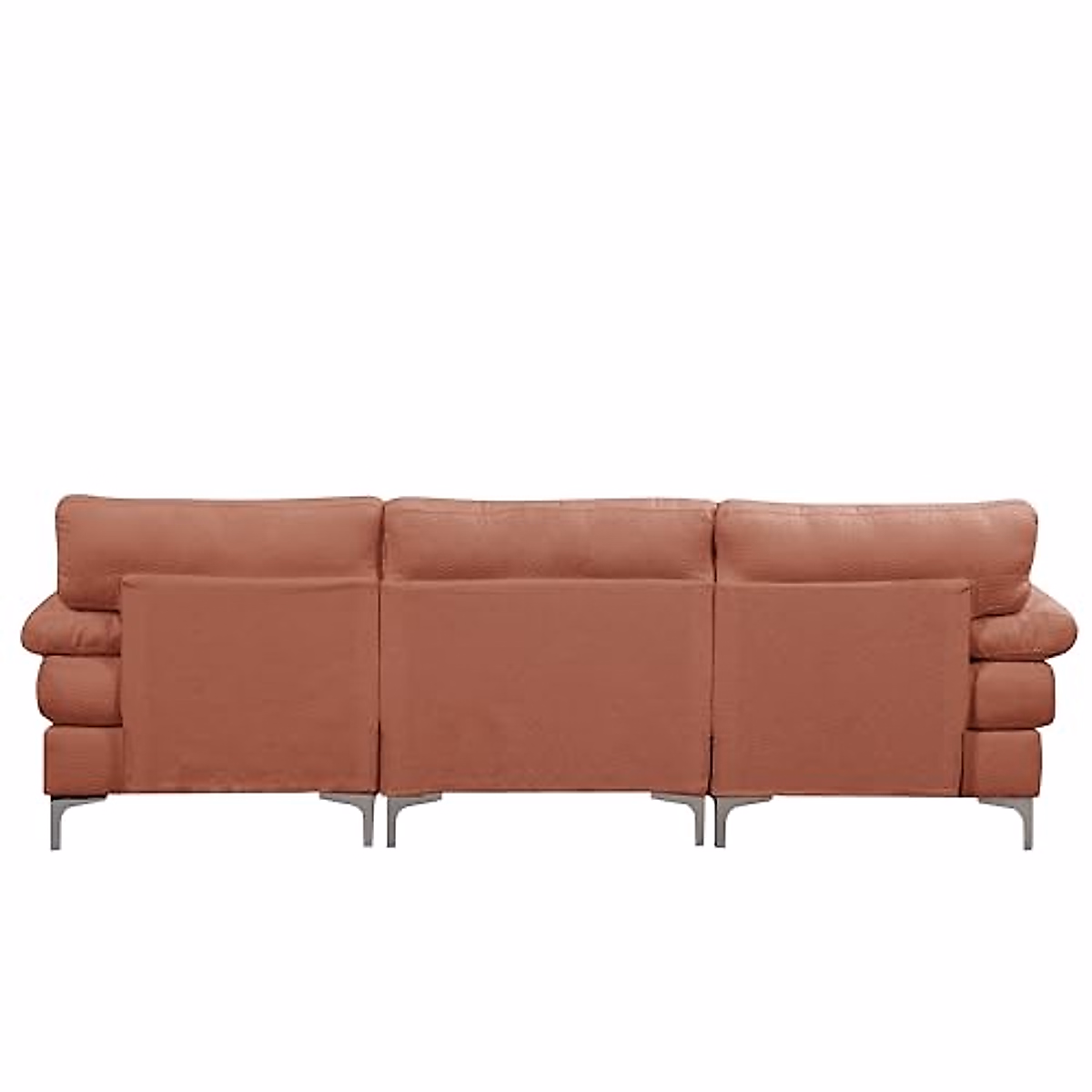 Casa Andrea Milano Luxury Modern Large Boucle L-Shape Sectional Sofa, with Extra Wide Chaise Lounge Couch