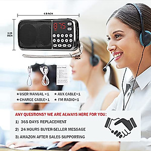 Mfine 088 Mini Speakers Portable Music Player Micro SD/TF USB Disk Speaker FM Radio - Black