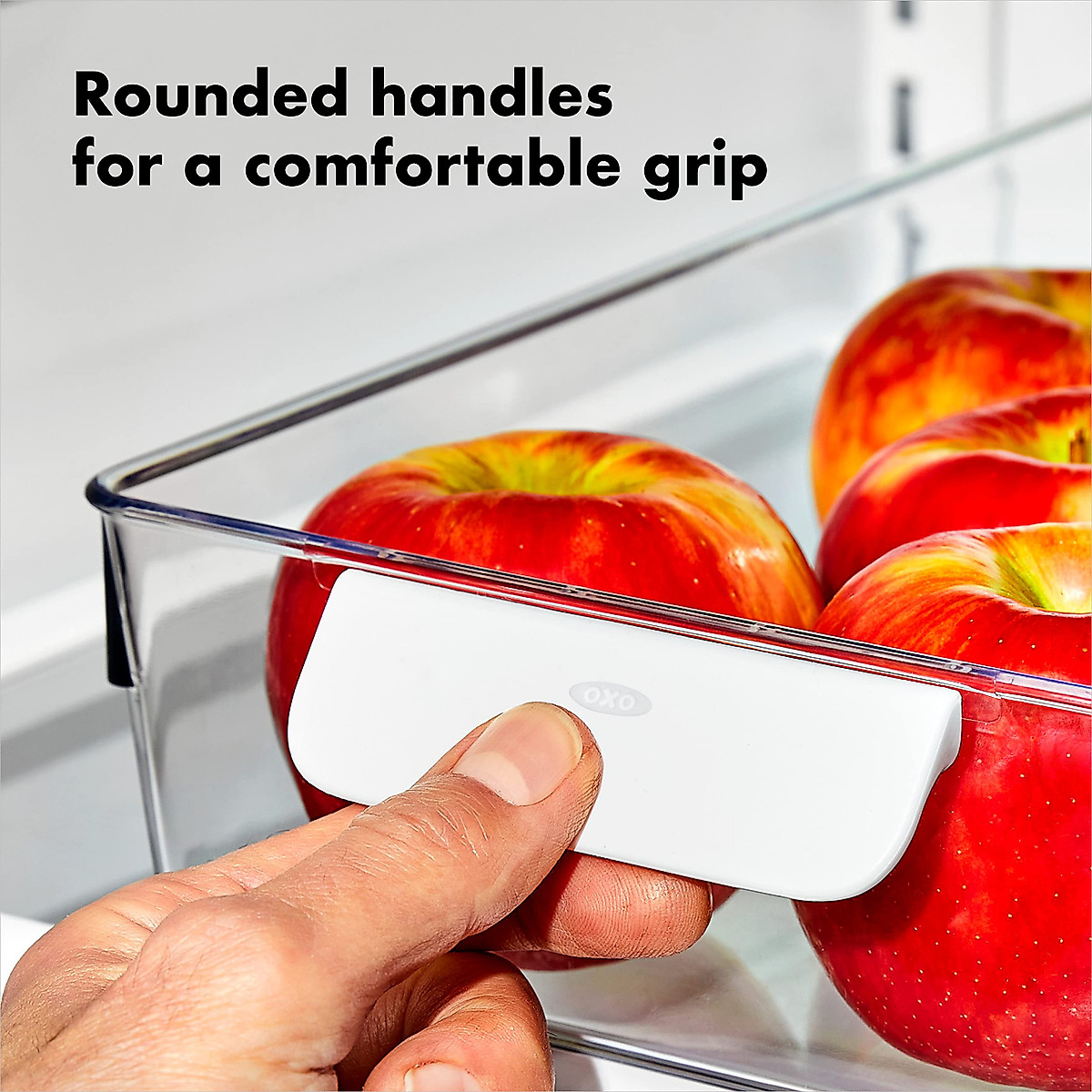 OXO Good Grips Fridge Organization Bin 5 in x 14 in - for Yogurt Cups, Small Produce, Berry Bins and More