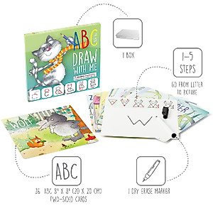 Drawing with Alphabet and Numbers Set Games for Kids Ages 4-8 Activity Toy for Girls Boy Birthday