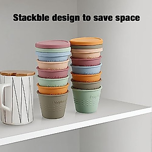 PandaEar 12 Pack Silicone Baby Food Storage Containers, 4 oz Reusable Small Snack Containers Freezer Storage with Airtight Lids Leak Proof for Infants Kids Babies, Microwave & Dishwasher Safe