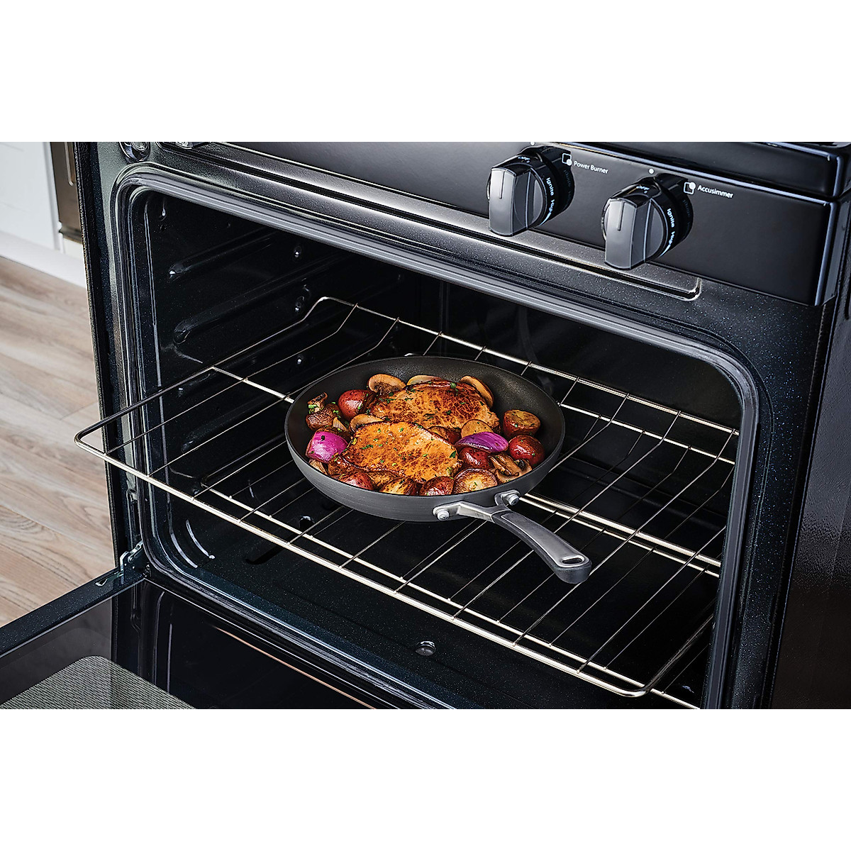 Calphalon 10-Piece Pots and Pans Set, Nonstick Kitchen Cookware with Stay-Cool Stainless Steel Handles, Black