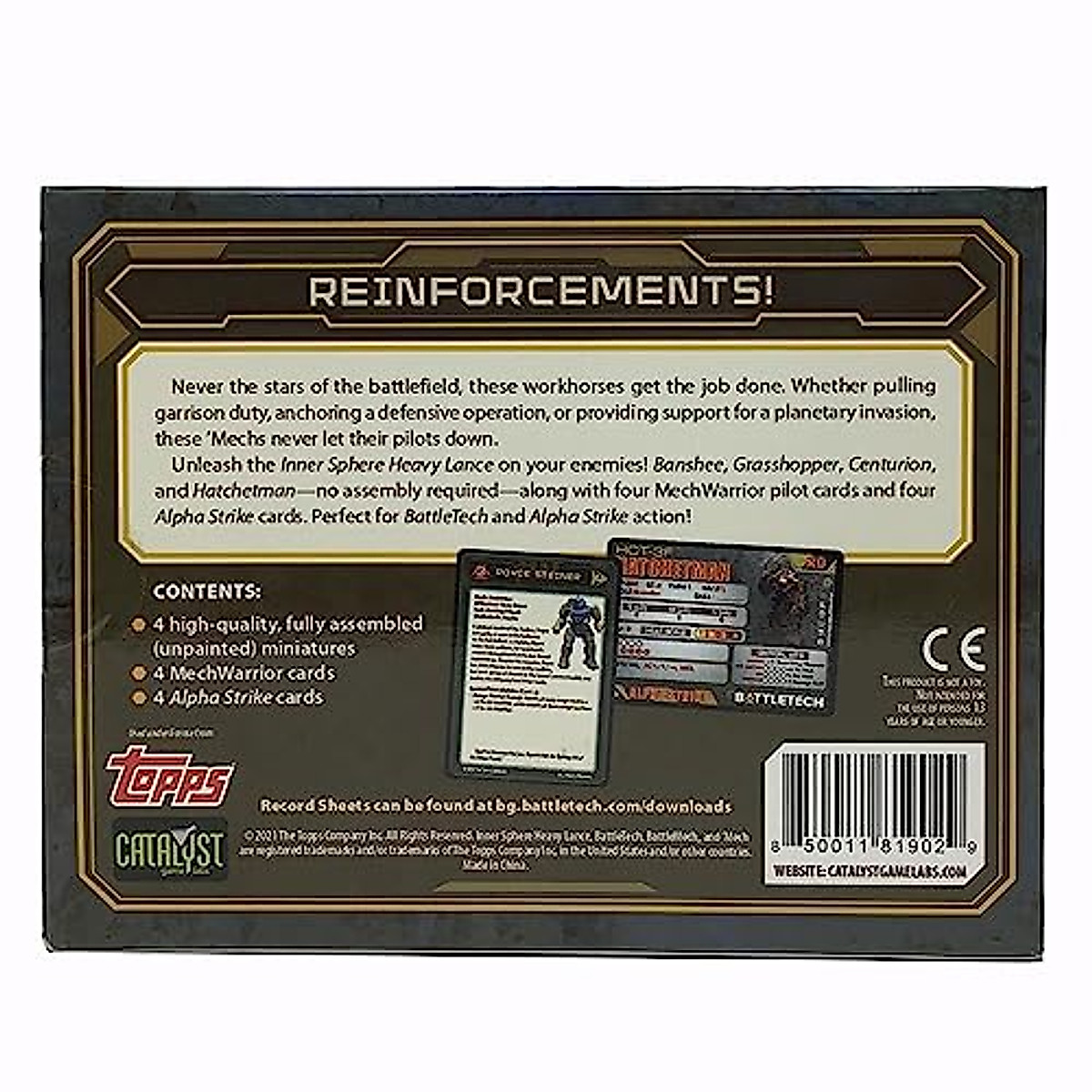 Catalyst Game Labs BattleTech Mini Force Pack: Inner Sphere Heavy Lance