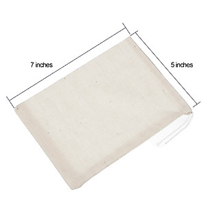 Pangda 30 Pack Muslin Bags Drawstring Bags Cotton Bags for Gifts (5 x 7 Inch)