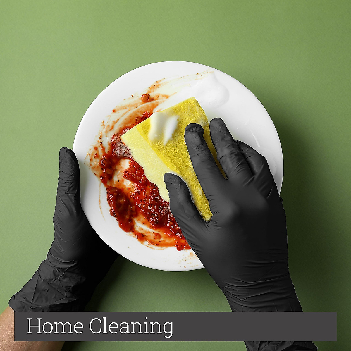 JUSSSTUFF Black Disposable Vinyl Gloves Small, 100 Pack - Powder Free Latex Free Rubber Gloves - Medical, Cooking, and Kitchen Gloves