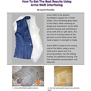 Superpunch Armo Weft HTC88002 Interlining/Interfacing - 20 Inches Wide, Medium Weight Woven Iron On Fleece Fusible Interface for Sewing, Polyester, Rayon, Sold in 2 Yard Package, Made In USA (White)