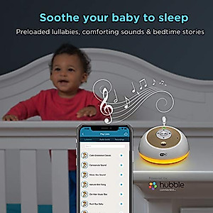 Motorola MBP163CONNECT Audio Baby Monitor - Wireless WiFi Smart Device for Toddlers, Infants, Nursery - with 10 Soothing Sounds, Lullaby, Audiobook - 2-Way Talk Intercom, 7 Night Light Color Options