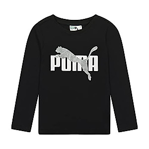 PUMA Boys' 3 Piece T-Shirt, Long Sleeve Shirt & Jogger Set, Black, 5
