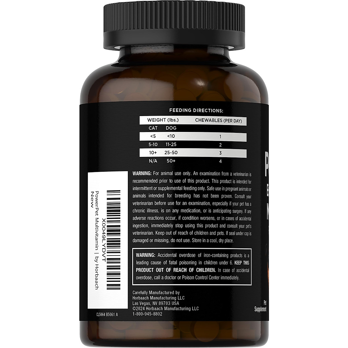 Horbäach Pet Multivitamins for Dogs & Cats | 120 Chewable Tablets | Health Support Supplement | Non-GMO, Gluten Free | by River & RULA