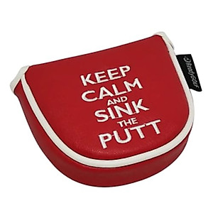 ReadyGOLF Keep Calm & Sink The Putt Embroidered Putter Cover - Mallet