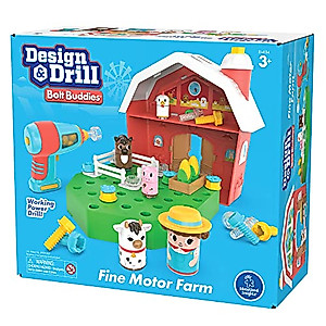 Educational Insights Design & Drill Bolt Buddies Farm Take Apart Toy with Electric Toy Drill, Preschool STEM Toy, Easter Basket Stuffers for Kids, Gifts for Boys & Girls, Ages 3+