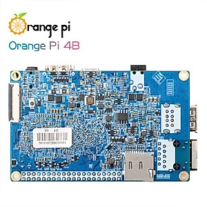 Orange Pi 4B 4GB+16GB Single Board Computer, Rockchip RK3399 6-Core ARM 64 Bit Development Board with 16GB eMMC Flash, Compatible Android/Ubuntu/Debian OS(Pi 4B+Case+Heat Sink+Power Supply)