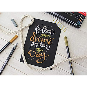 STABILO Premium Metallic Fiber-Tip Pen Pen 68 metallic - Tin of 8 - Assorted Colors with Hanging Loop