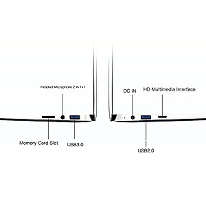 Acogedor 14in Slim Laptop, 1920x1080 HD Screen, 6G RAM, for Intel J4105 CPU, with Touchpad Keyboard, Webcam, HDMI, Bluetooth, Thin Portable Laptop Computer (Silver)