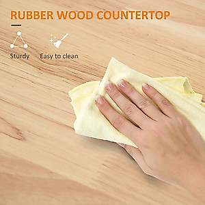 HOMCOM Mobile Kitchen Island Storage Trolley Cart on Wheels with Dropleaf Top, Towel/Spice Rack, 3 Drawers, 2-Door Cabinet, White