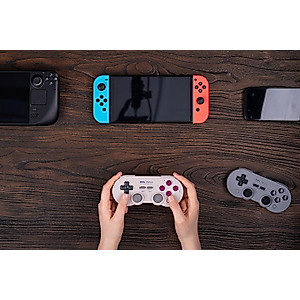 8BitDo SN30 Pro Bluetooth Controller, Hall Effect Joystick Update, Compatible with Switch, PC, macOS, Android, Steam Deck & Raspberry Pi (G Classic)