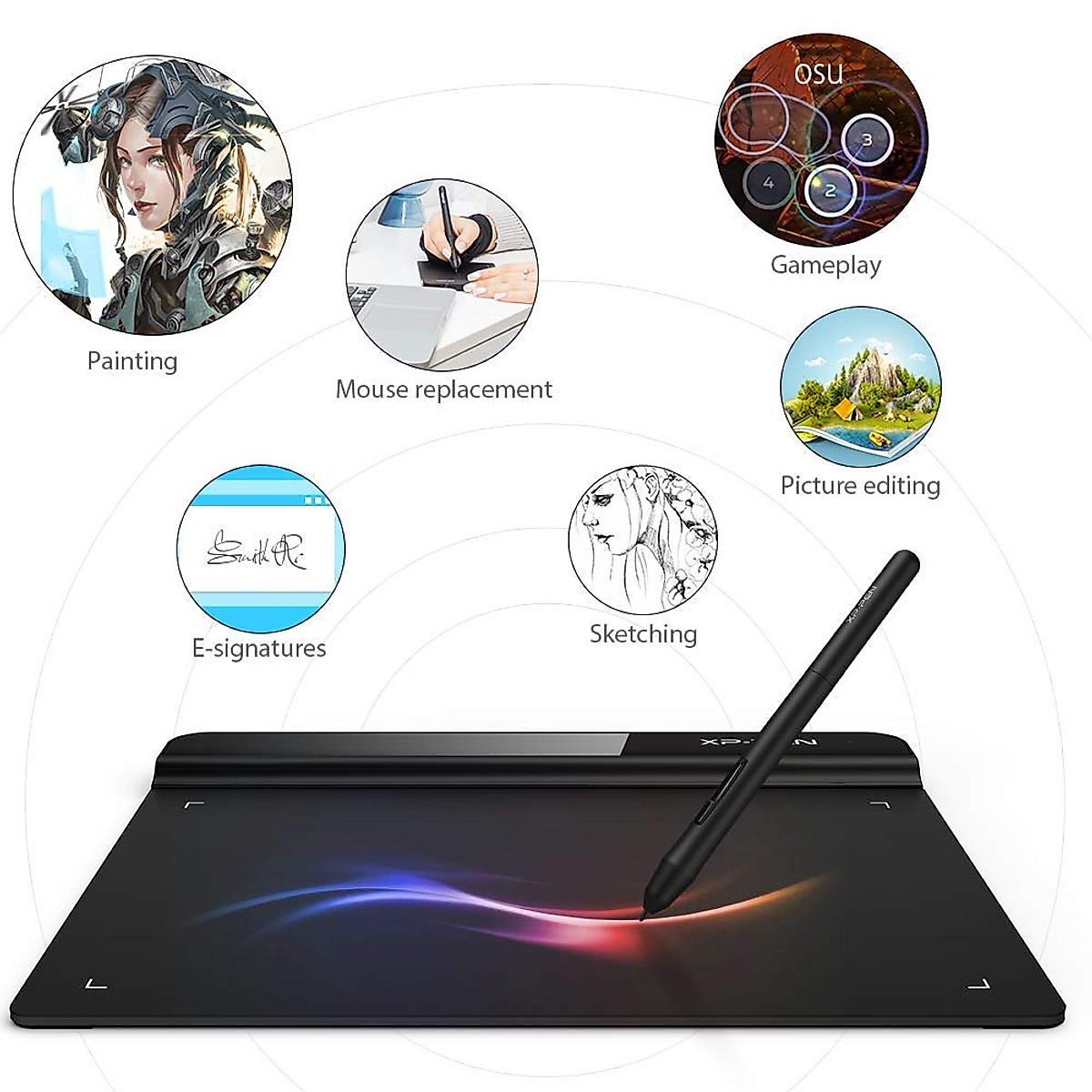 XP-PEN StarG640 6x4 Inch Drawing Tablet & XP-PEN Deco Mini7W Graphics Tablet 7 x 4.37 Inch