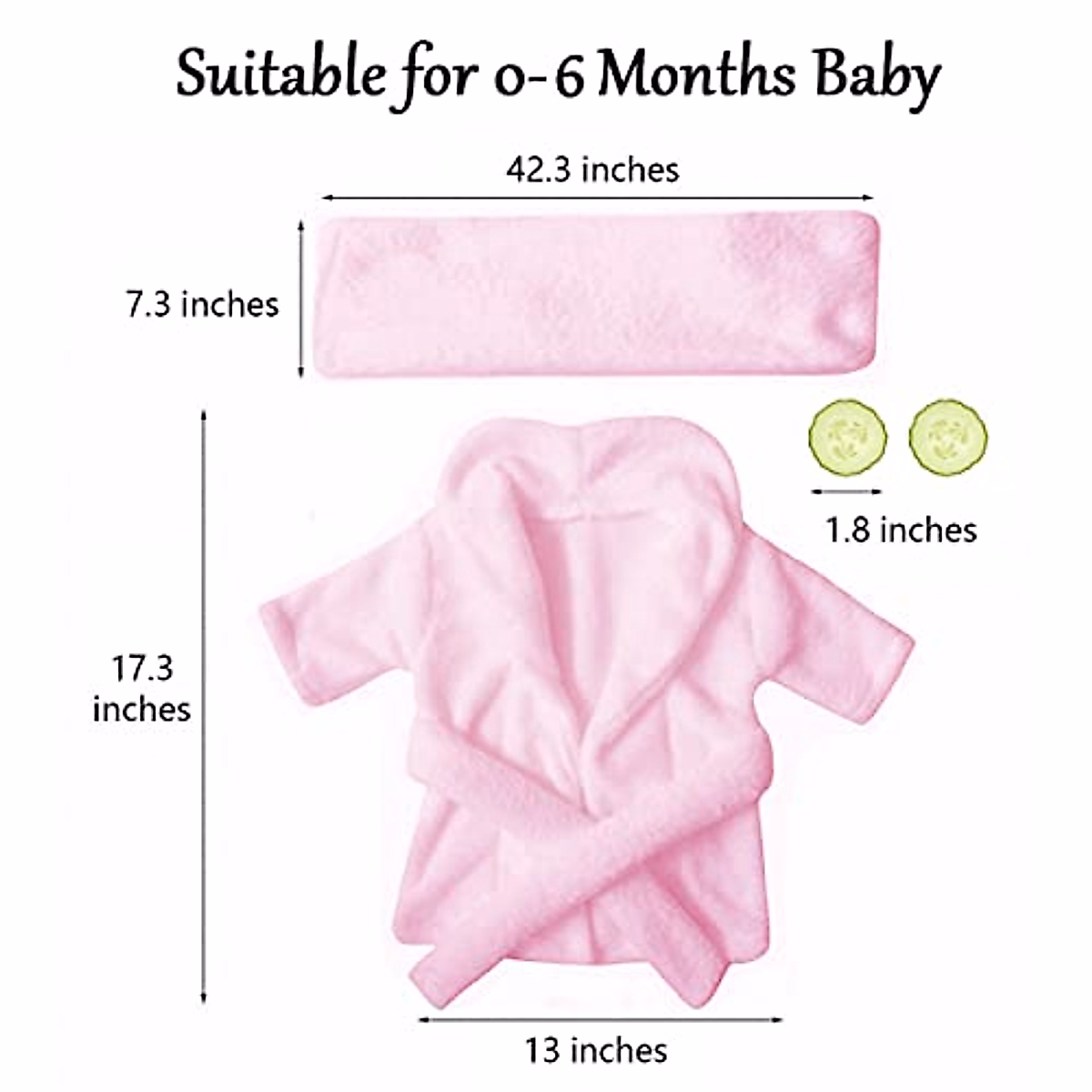 M&G House Newborn Photography Props Bathrobe Outfits Baby Photoshoot Props Robe Girl Baby Photo Prop Outfit Robe Bath Towel Costume Sets 0-6 Months(Pink)