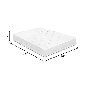 Furinno Angeland Luxury 10-Inch Gel Infused Memory Foam Mattress, Full,
