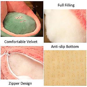 Kelendle Seat Cushion Plush Cat Lazy Sofa Office Chair Cushion Warm Floor Mat Cute Seat Pillow Cozy Floor Cushion with Backrest for Dining Room Bedroom Lumbar Support Pillow Health Building