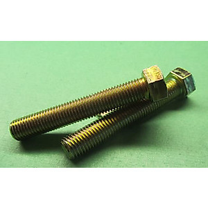 Class 8.8 Yellow Zinc Steel Bolts FT M8 x 1.25 mm x 60 mm Long 5 pcs