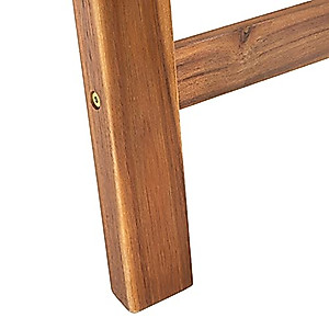 Safavieh Outdoor Collection Chantelle Acacia Wood/Light Brown Woven Rattan 5-Piece Patio Set PAT7076A, Natural/Natural