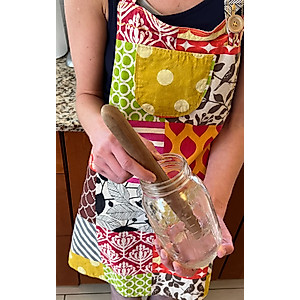 Kensie's Sourdough Mixing Stir Stick Spurtle, Wooden Kitchen Utensil - Sourdough Starter Spurtle - 3 pack