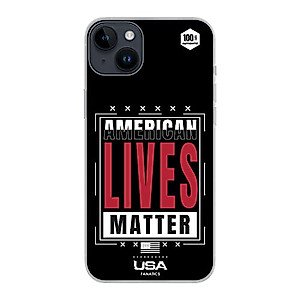 Phone Case American Lives Matter USA Patriot Design Silicone Transparent - Compatible iPhone and Samsung (Samsung Galaxy A04)