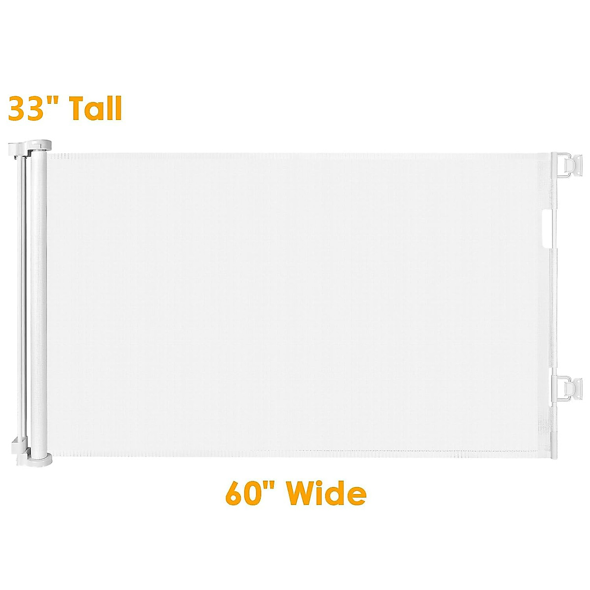 Retractable Baby Gates for Stairs 60” Wide Mesh Baby Gates for Doorways Retractable Dog Gate for Kid Child Gates for stairs Outdoor Baby Gate Toddler Gate for Stair Safety Doorway Baby Gate Deck Gates