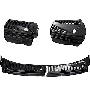 Windshield Wiper Cowl Vent Grille Cover Panels Kit Compatible With 1999-2007 F250 F350 Excursion(Driver&Passenger Side)-Replace Part# 3C3Z-25022A68-AAA & 4C3Z-25022A69-AAA