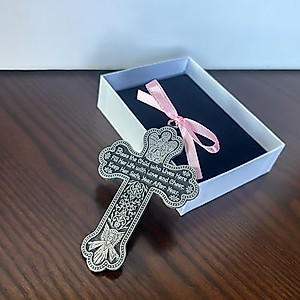 Cathedral Art CM7 Baby Girl Cross Crib Medal, 3-Inch High, Metal