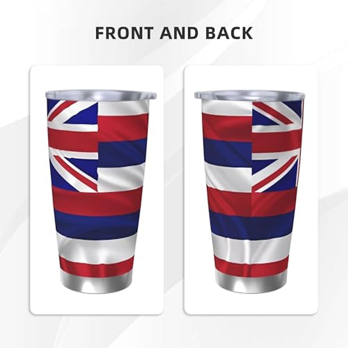 WXZYFP Car cup (single silver rim), can use a straw or drink directly, easy to use.Flag of Hawaii American