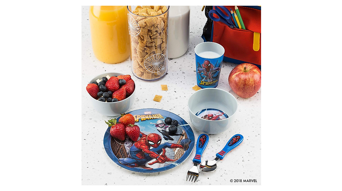 Zak 5-Piece Spider-Man Dinnerware Set for Kids