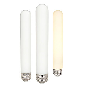 Liii&ARTMAN LED Tubular Long Linestra Bulb T9/ T10 6W 7.3inch E26 Base Matt White Opal Porcelain Warm White 2700K High Color Accuracy CRI95 400LM (3-Pack)