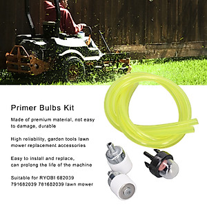 Yuecoom Fuel Line Primer Bulb Oil Filter Kit for RYOBI 682039 791682039 781682039 Lawn Mower, with 3 Oil Pipe, 2 Oil Filter, Durable Lawn Mower Replacement Part
