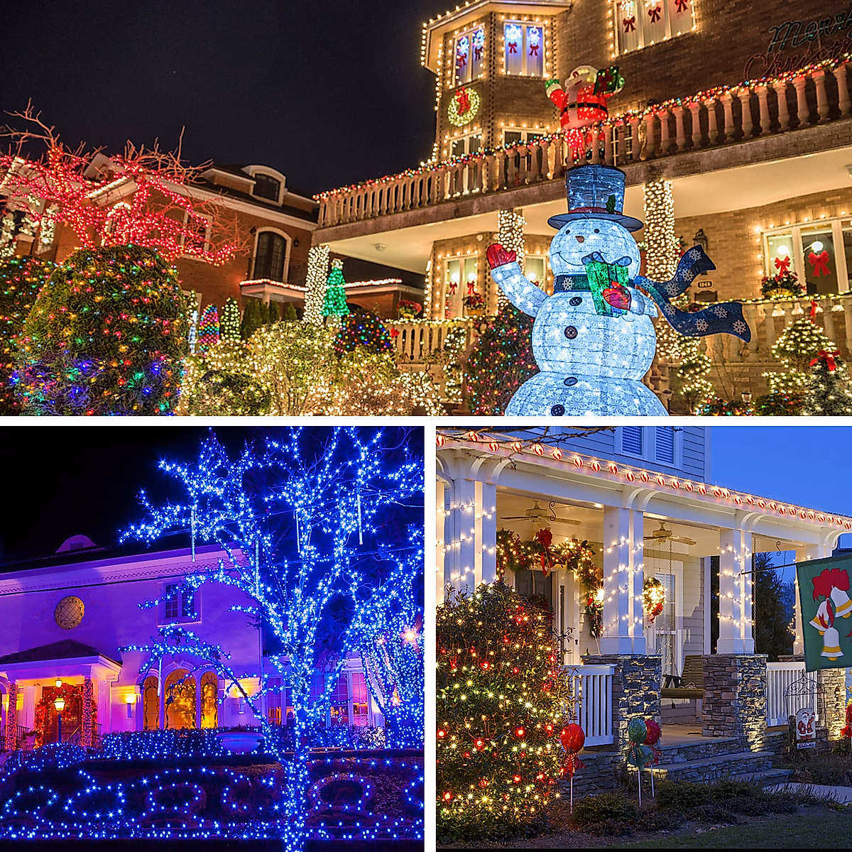 BETELNUT 2 Pack Each 72FT 200LED Solar String Lights Outdoor Garden Waterproof W/ 8 Lighting Modes, Durable Fairy Lights Twinkle Lights for Home Decor Patio Garden Wedding Party (Cool White)