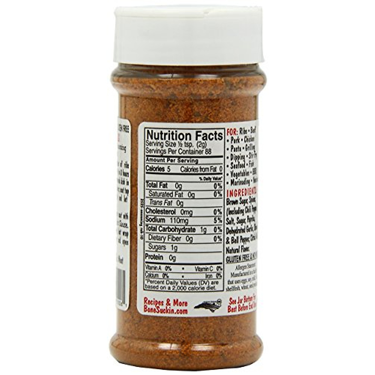 Bone Suckin' Sauce Bone Suckin' Original Seasoning and Rub, 5.8 Ounce