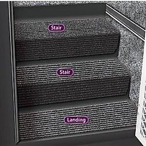 Prest-O-Fit 5-1090 Decorian Step Huggers For RV Landings Black Granite 8 In. x 23.5 In.