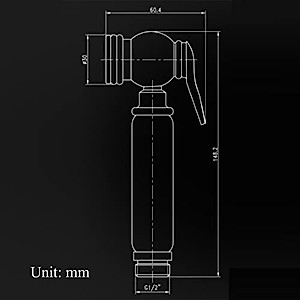 ZLOCYIVHE Bidet Handheld Water Sprayer Bidet Shower Head for Toilet Cloth Diaper Sprayer Kit with Hose Brass Cold Water Toilet Bidet Sprayer Wall Mount