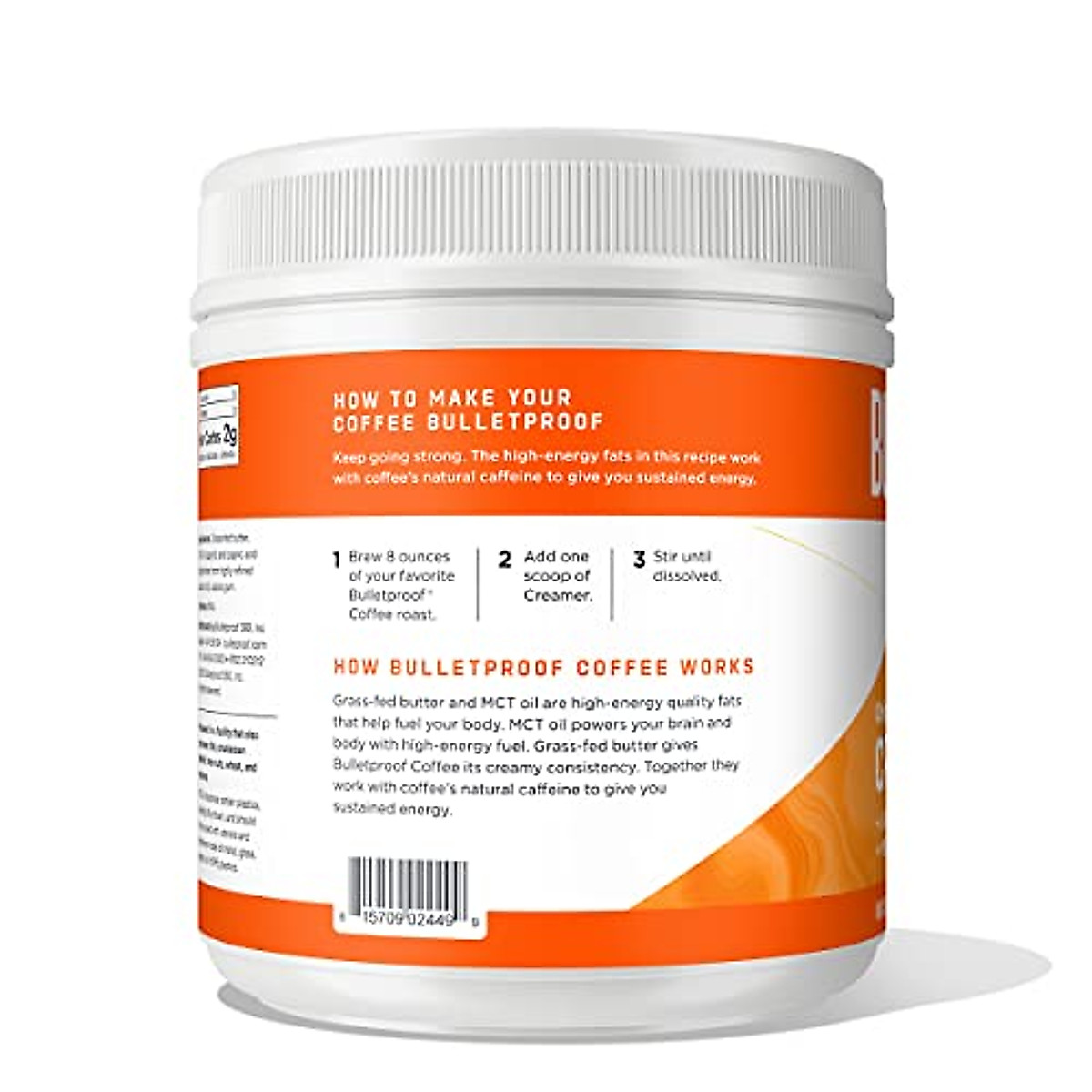 Bulletproof Original Creamer, 14.8 Ounces, Keto Coffee Creamer with MCT Oil and Grass-Fed Butter