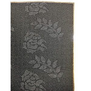 Geometric Design Rustic Stone 2' X 3' Area Rug Velvet Living Room Bedroom Entryway Carpet, Black/Grey